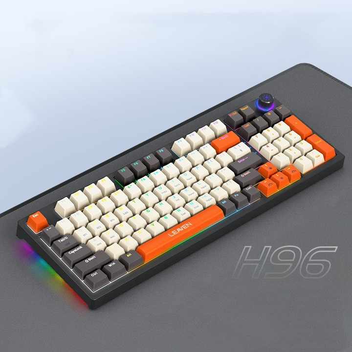 H96 Three Mode Mechanical Keyboard - Custom RGB Gaming
