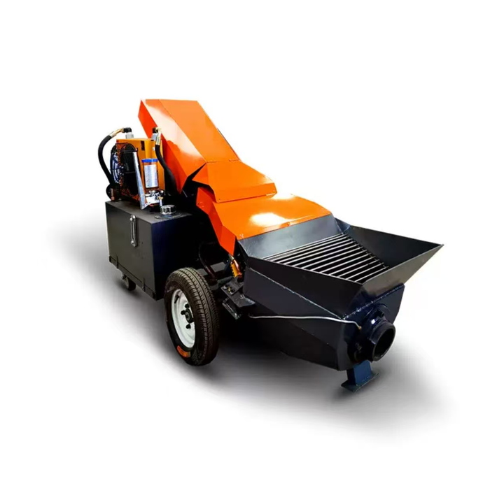 Mini Cement Concrete Pump Machine Single Cylinder 30HP Power for Small ...