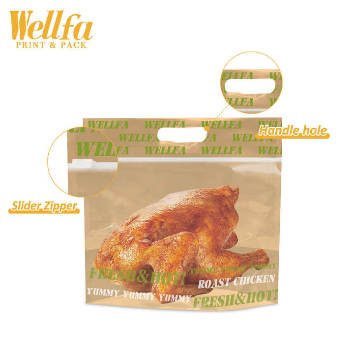 Custom Printed Laminated Plastic Bags for Roasted Chicken