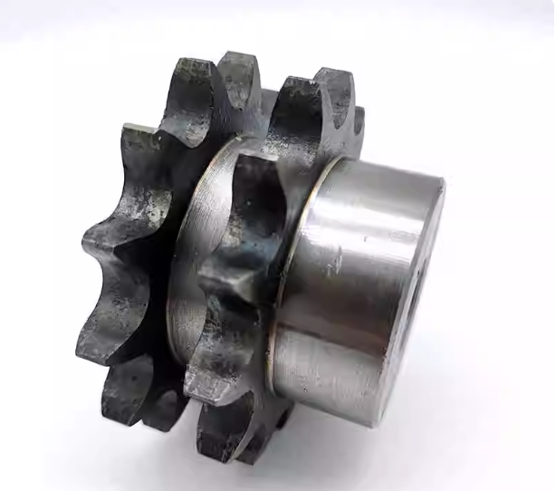 C45 steel double-row #50/10A sprocket for high-temperature quenching ...