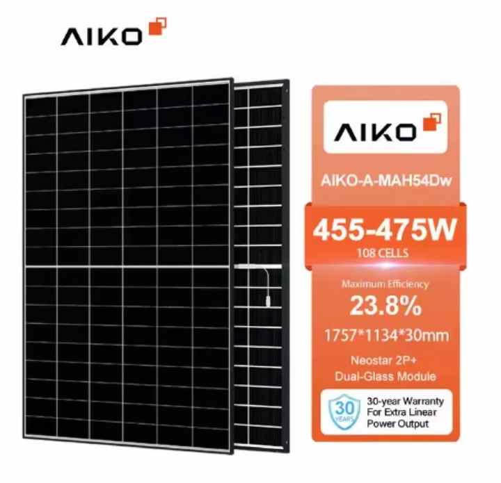 AIKO Neostar 2P+ Dual-Glass Solar Panels 455W-475W Monocrystalline ...