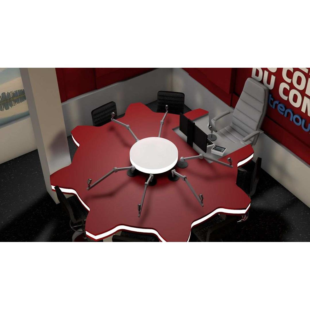TV News Desks - Premium Broadcast Furniture for Sports Rooms
