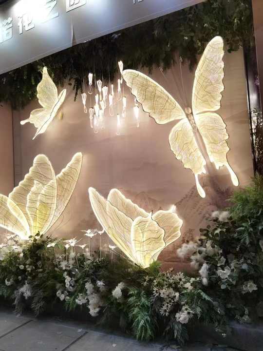 J-284 Wholesale LED giant lighting butterfly for Wedding party Floral ...