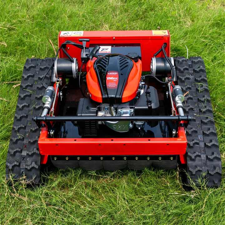 High-Efficiency 800mm Cutting Width Tracked Electric Lawn Mower Remote ...