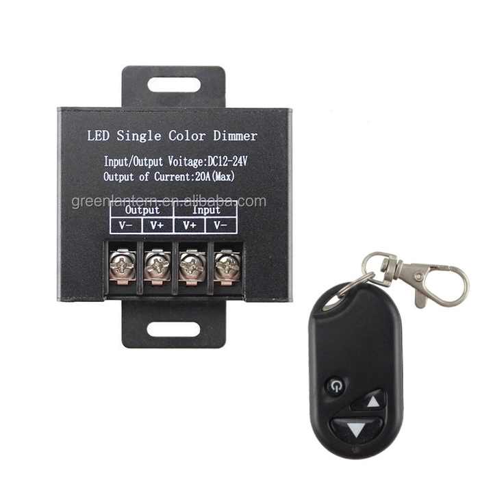 20A LED Dimmer 3 Key RF Wireless Remote Control High Power Dimmer ...