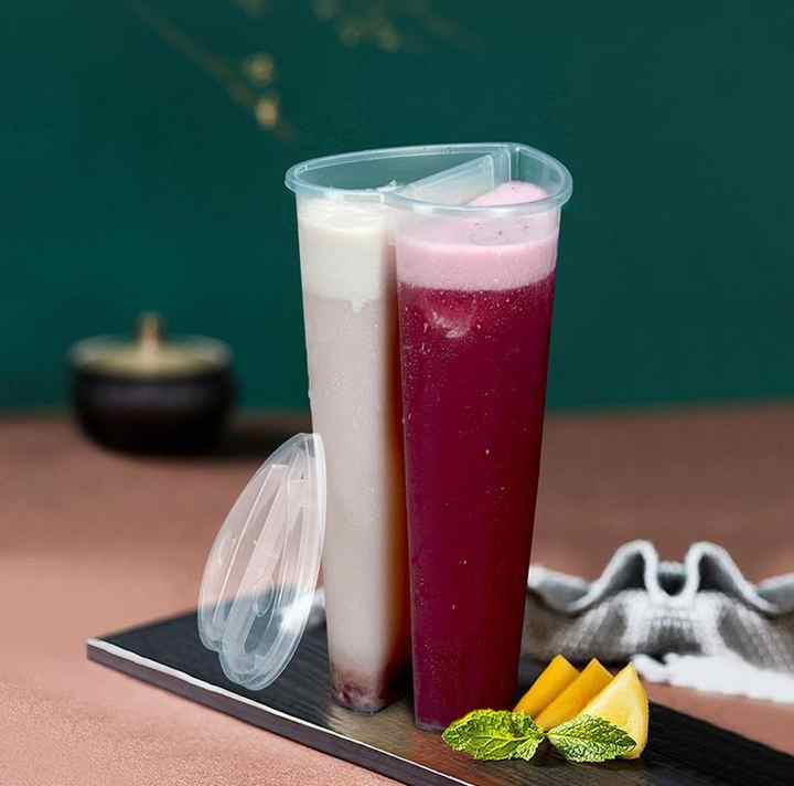 XYA Disposable Plastic Milk Tea Cup Thickened Share Cup Couples Heart ...