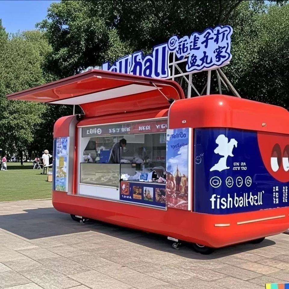 Outdoor Mobile Food Cart Coffee Juice Ice Cream Waffle Street Vending ...