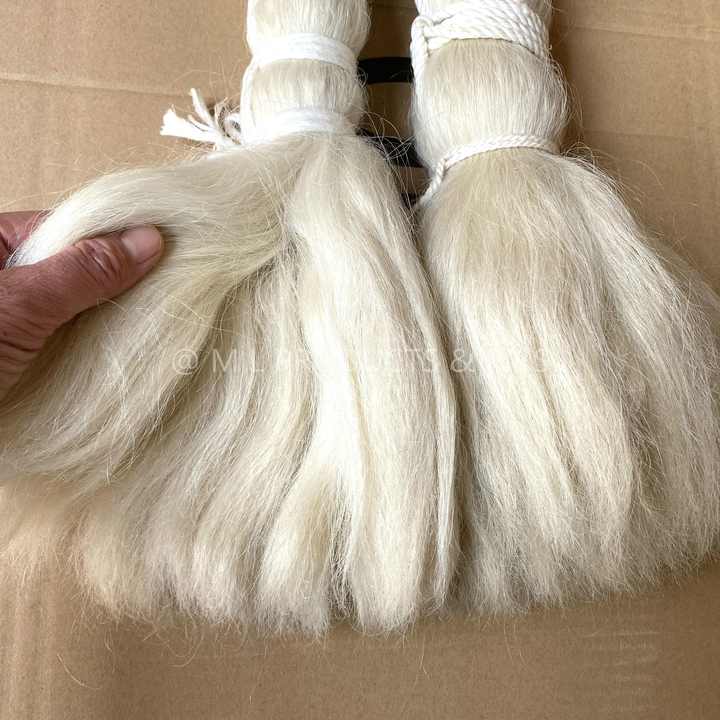 2023 Yak Hair Extensions - Natural White Body Hair
