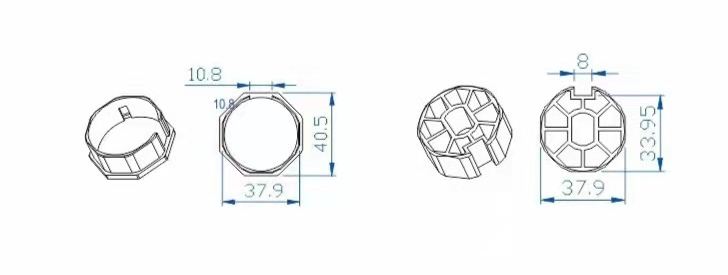 40mm Octagonal Tubular Motor Roller Blinds Accessories