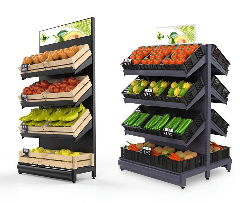 Wholesale Adjustable Height Fruit & Veg Display Stand for Supermarkets ...