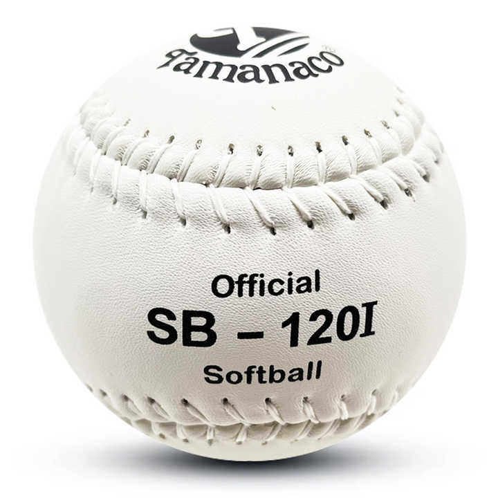 Premium 12 Inch Softball - White PVC Leather, Cork Filling