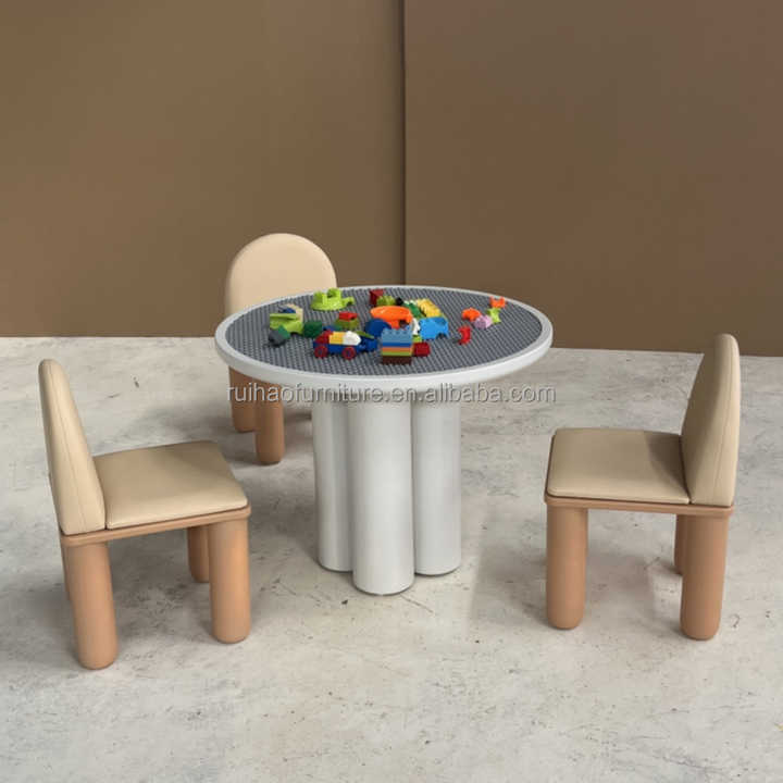Nordic Modern Round Block Building Tables for Kids Nursery School ...