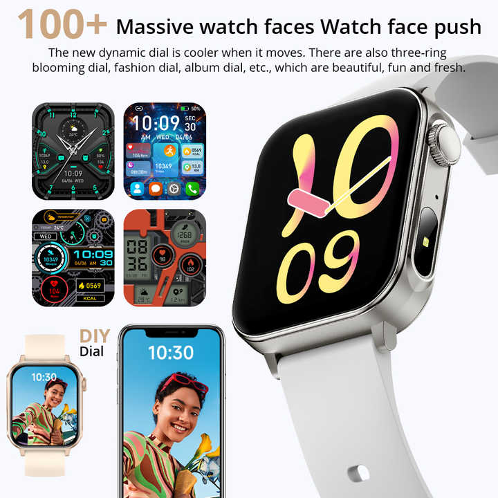 Smart Watch Health Monitor Ladies Waterproof Ios Digital Watches With ...