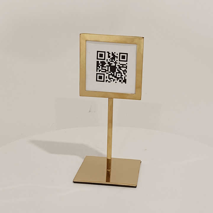 Customized Countertop Metal QR Code Holder - Stand for QR Codes