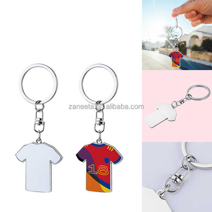 Custom T-Shirt Shape Keychains - Sublimation Metal Blanks