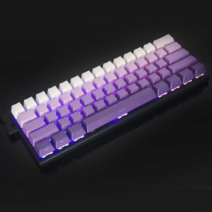 61 Keys Mechanical Gaming Keyboard Gradient Side-engraved Character ...