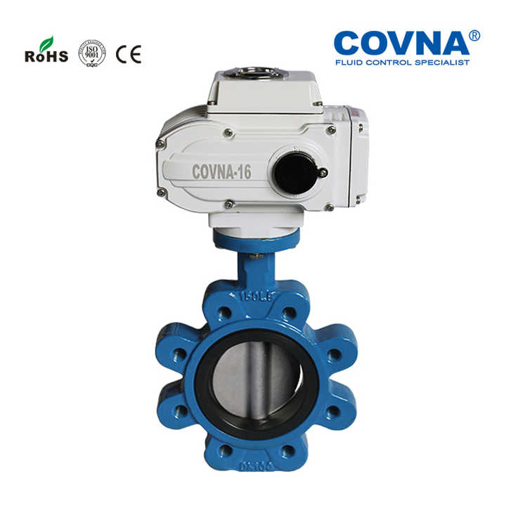 COVNA Motorized Automated Valve 8 Inch 110v 220v Ac 150 Electric Actuator Butterfly Valve ...