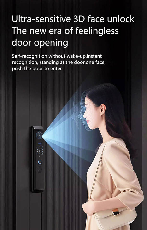 Tuya Wi-Fi Zigbee Smart Door Lock 3D Face Palm Vein Fingerprint ...