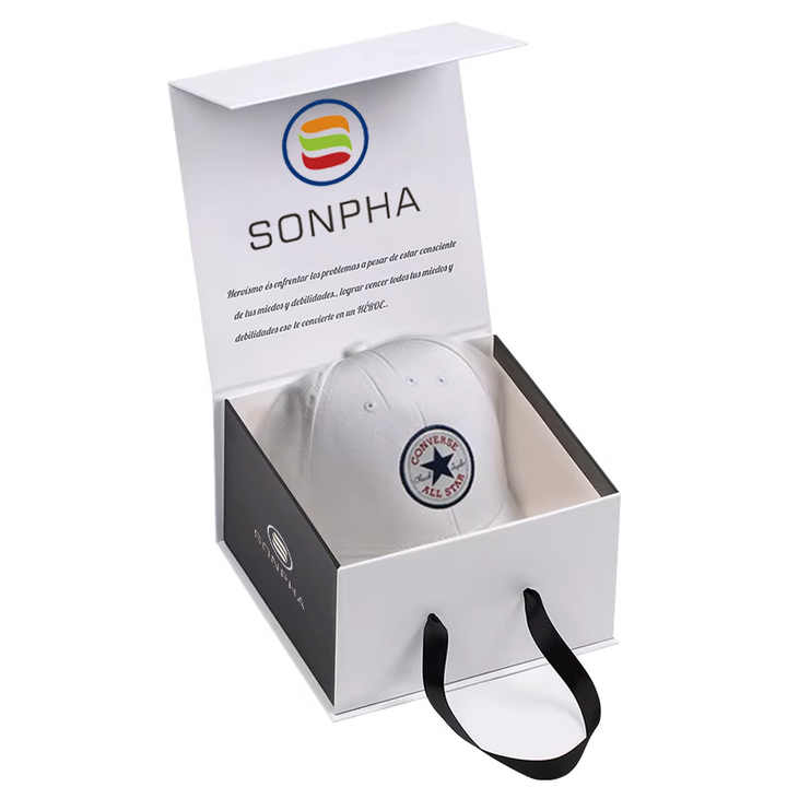 Customized Printed Folding Baseball Cap Gift Box Caps