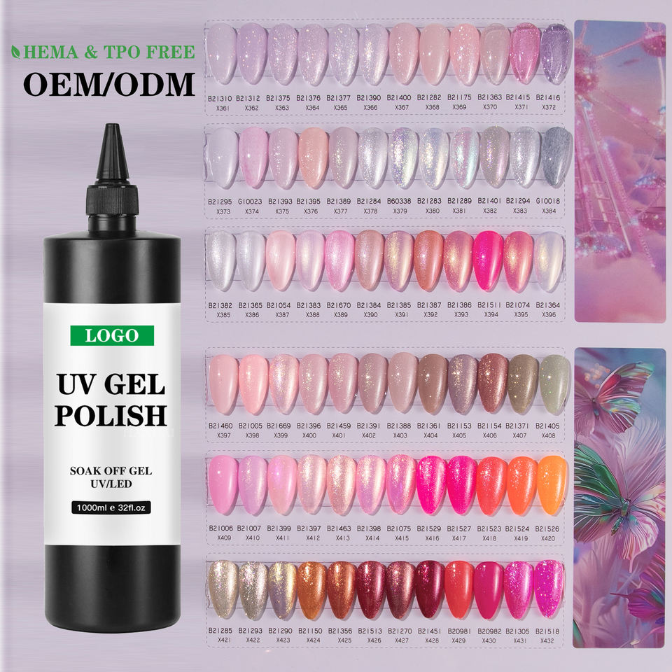 1KG TPO Hema Free Nail Gel Polish Customized Logo Long Lasting Nail Gel ...
