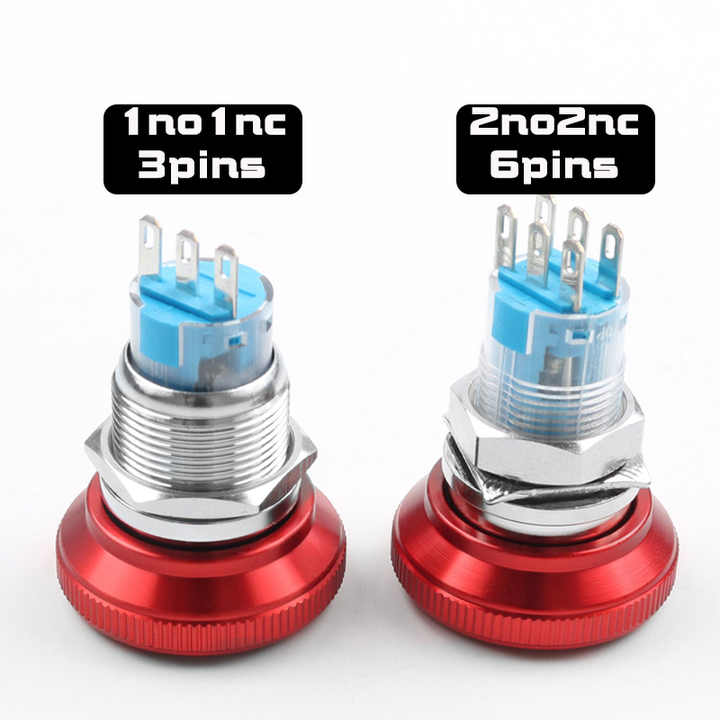 16/19/22MM Waterproof Stainless Steel Mushroom Head Switch Explosion ...