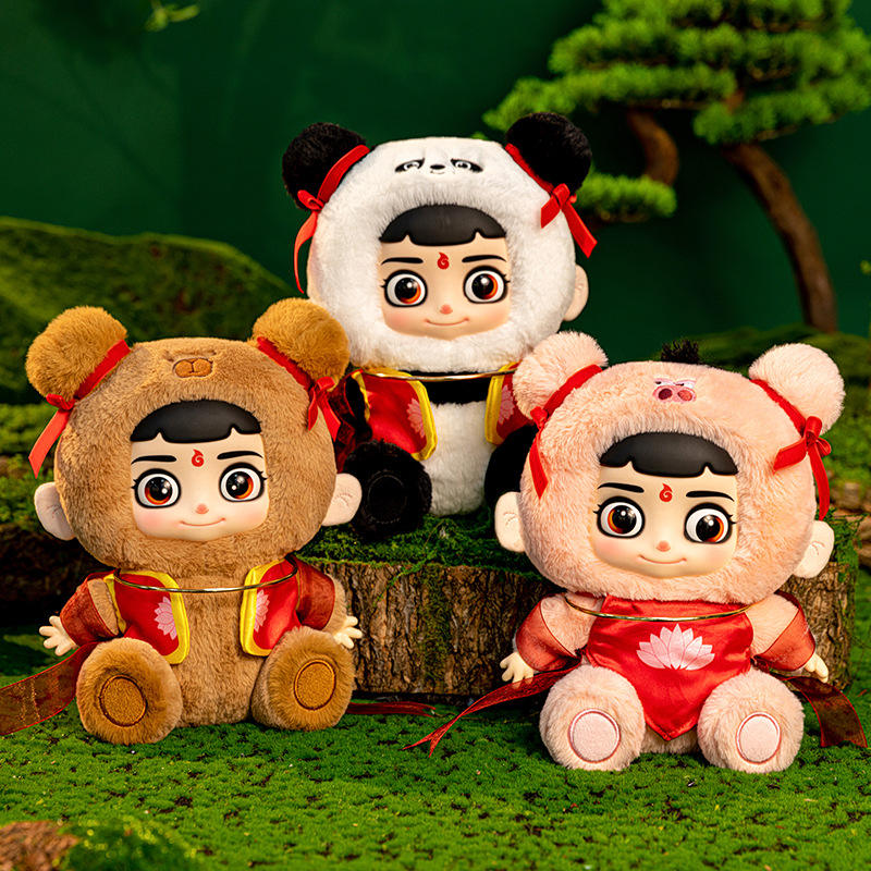 Feiya New Plush Toy-Nezha Doll Office Ornament Cute PP Cotton Filled ...