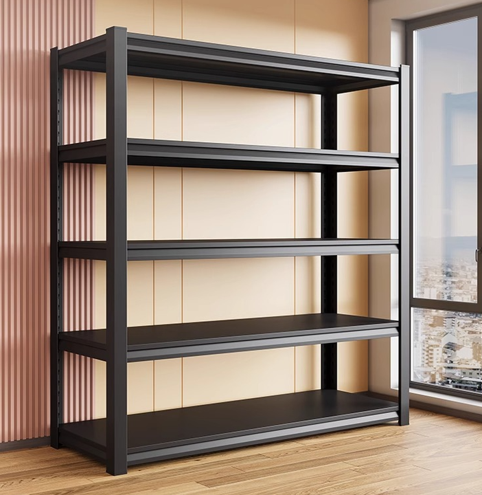 Floor-standing Metal Storage Racks Solid Shelves Galvanized Finish ...