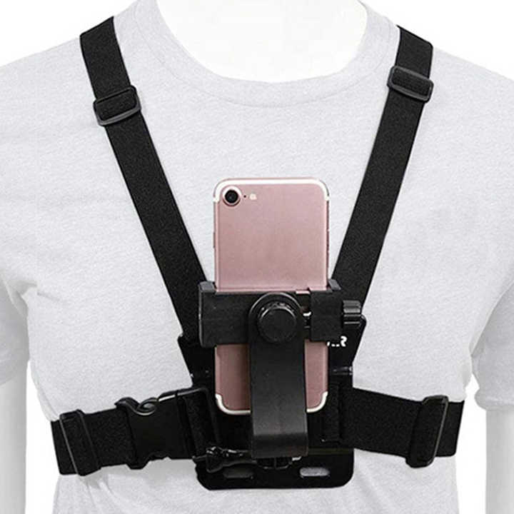 Sports Action Camera Stand Accessories Crossbody Cellphone Mount Chest ...