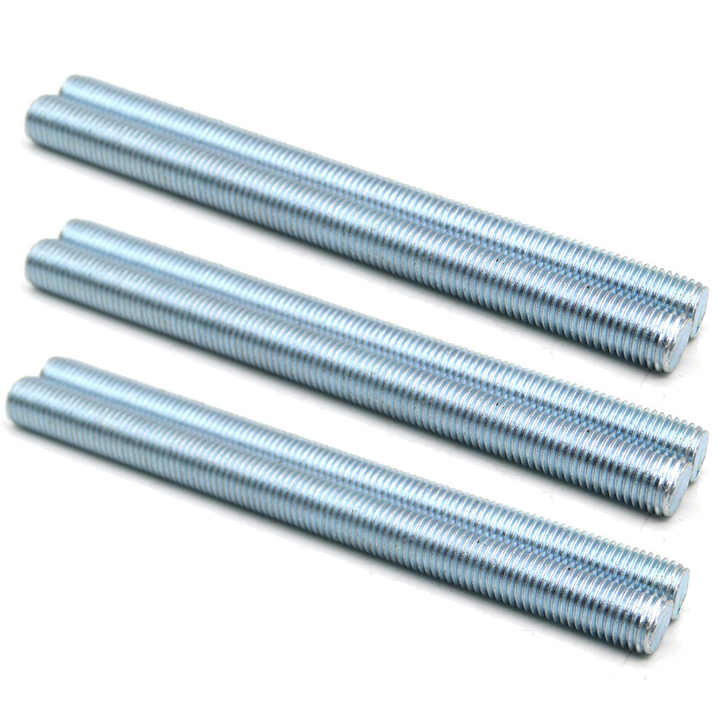 Grade 8.8 Galvanized Steel Screw Rod Full Thread Stud Black Zinc Finish ...