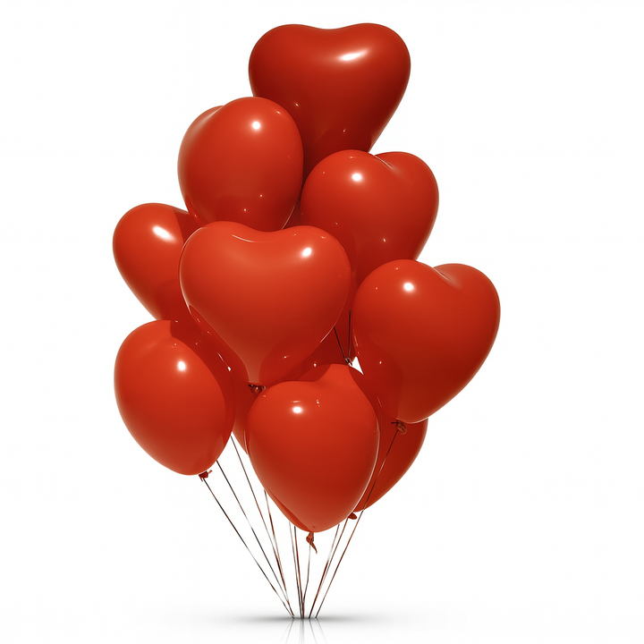 12 Inch Matte Red Heart Balloons Romantic Latex Balloons for Valentine ...