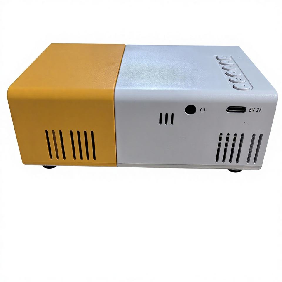 YG300 Mini Portable Home Theater Projector Yellow White Dual Color LED ...