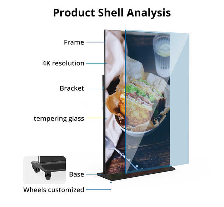 43 75 85 Inch Full HD Vertical LCD Advertising Display LED Machine ...