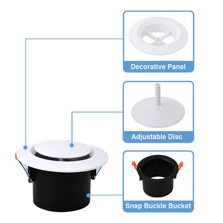 Adjustable ABS Plastic Air Conditioner Ventilation Diffuser Ceiling ...