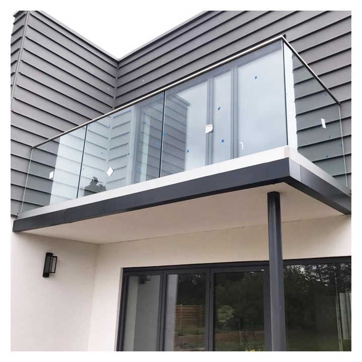 Deck Balcony Fence Railing Frameless Balustrade Outdoor Aluminum U ...