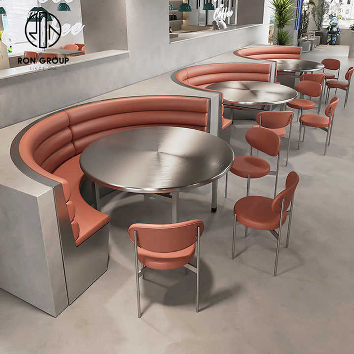 Modern Leather Hotel square Chinese Coffee Tea Shop Commercial Cafe ...