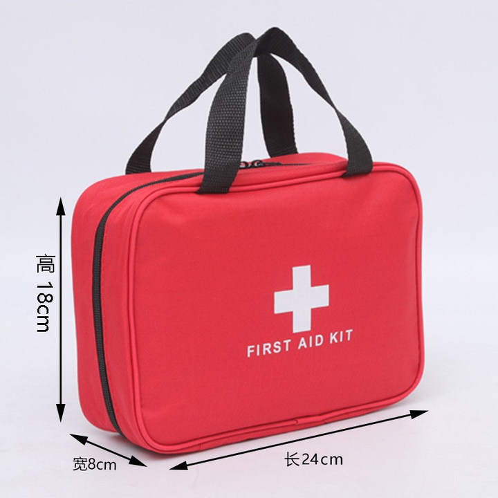 Red Trauma Bag Empty First Aid Kit Bag Medical Storage Bag for ...