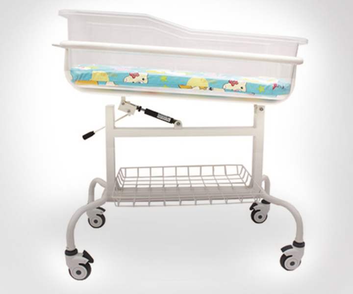 Adjustable Hospital Baby Care Bed with Lockable Wheels Bassinet Crib ...