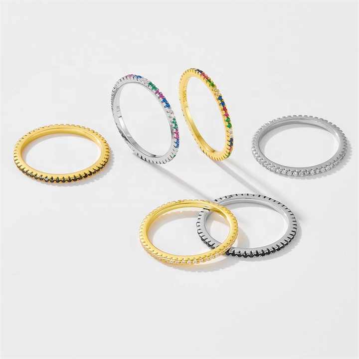 Luxury pink Knuckle Color Natural Stone Finger Rings Sterling Silver ...