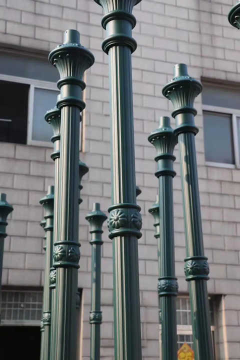 Cast aluminum decorative street light pole base durable design for outdoor use ideal for ...