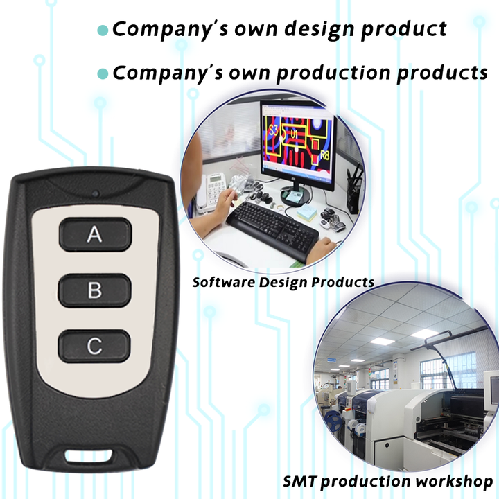 Bulk Supply 315MHz 3-Channel RF Controller Learning Code Remote Control for Electric Gate ...