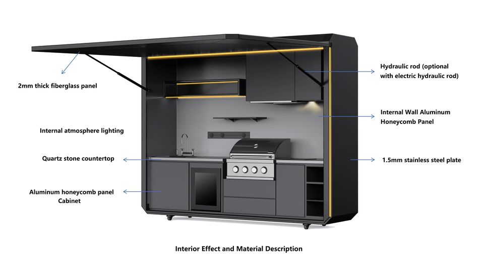 New Arrivals Customized Waterproof Outdoor Kitchen BBQ Grill Garden ...