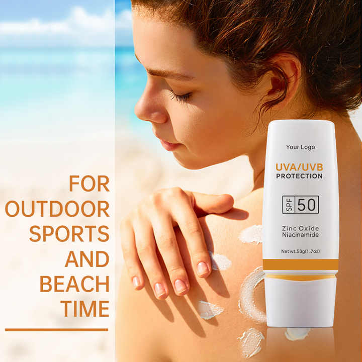 Natural Organic SPF 50 Sunblock Sun UV Protection Non-Greasy Sunscreen 50ml Moisturising for ...