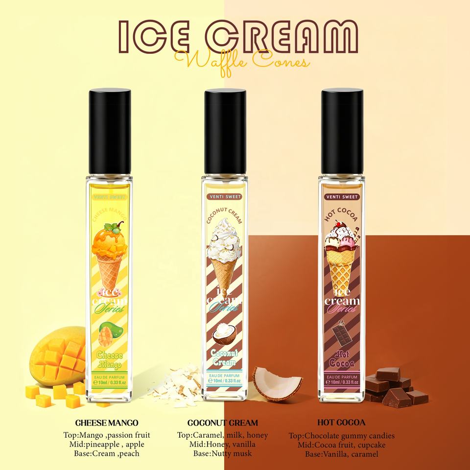 VENTI SWEET Ice Cream Scented Eau De Parfum Spray 10ml/3 Bottles Long ...