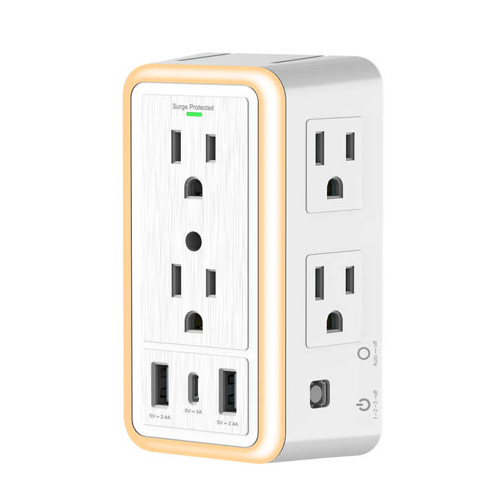 Smart Plug with 6 AC Outlets, 3 USB Ports, and Surge Protection