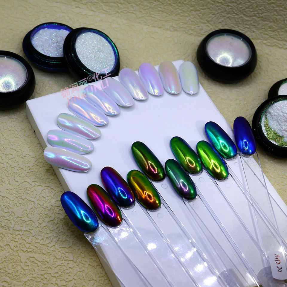 Aurora Chromium Inorganic Nail Pigment with Hyper Shift Chameleon ...