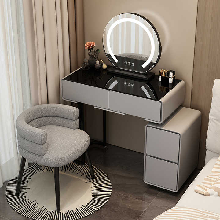 Modern Simple Cream 60CM Dressing Table for Small Apartment Bedrooms ...