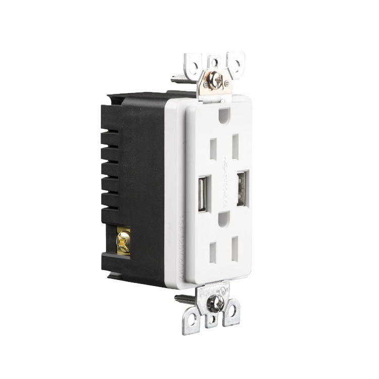 US Standard 110Volt Duplex Receptacle 15A Electrical Connector Outlet ...