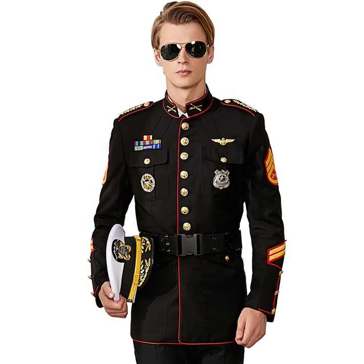 US Style Black Security Guard Officer Uniform - OEM/ODM