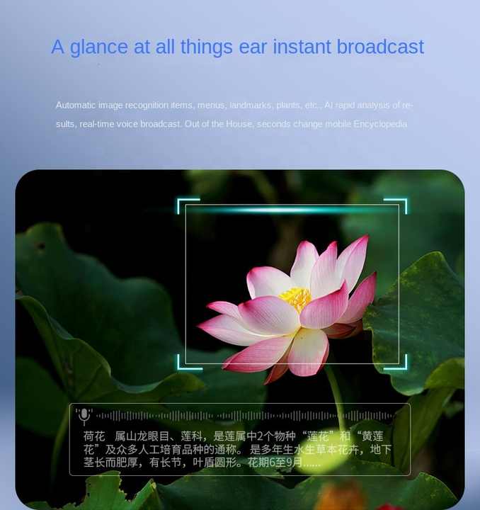 AI Camera Smart Glasses First Person View 1080P Video Recording Hands ...