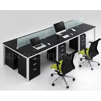 Modern workstation office furniture,office computer desk for 3 person ...